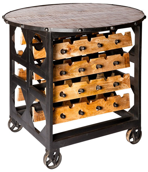 Large Wine Rack Table In Reclaimed Wood And Metal|Reason Season Time ...